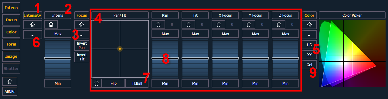 Moving Light Controls