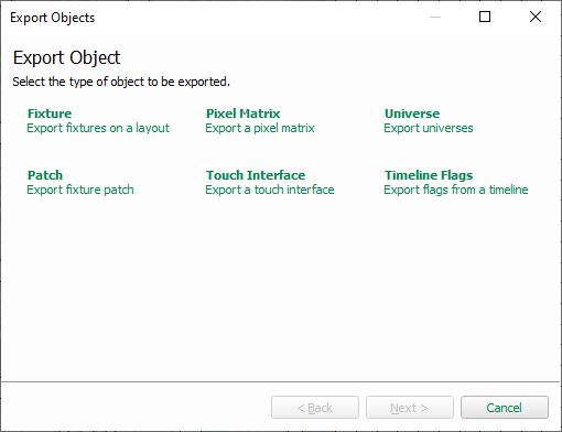 Export Object
